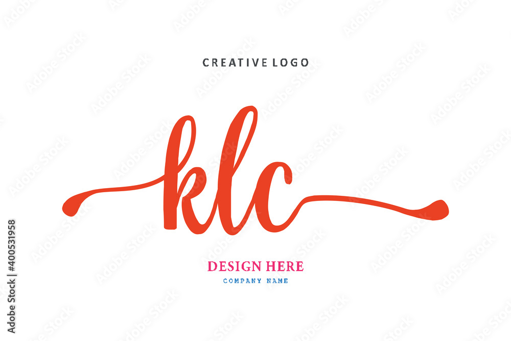 KLC lettering logo is simple, easy to understand and authoritative ...