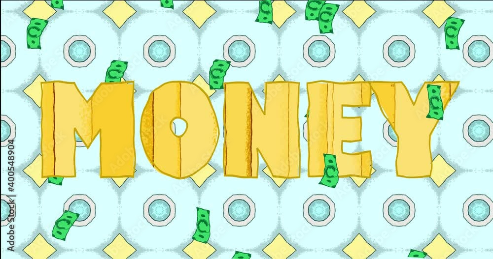 Background stylized as a cartoon or children's drawing with the ...