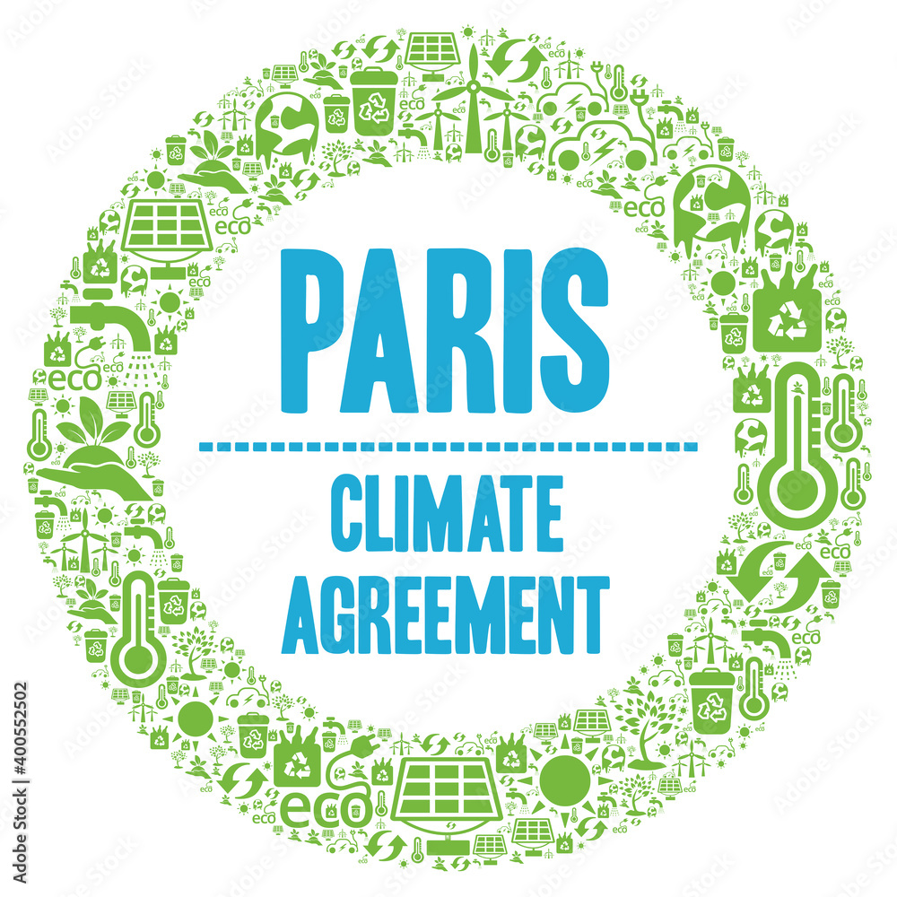 Paris climate agreement symbol Stock Illustration | Adobe Stock