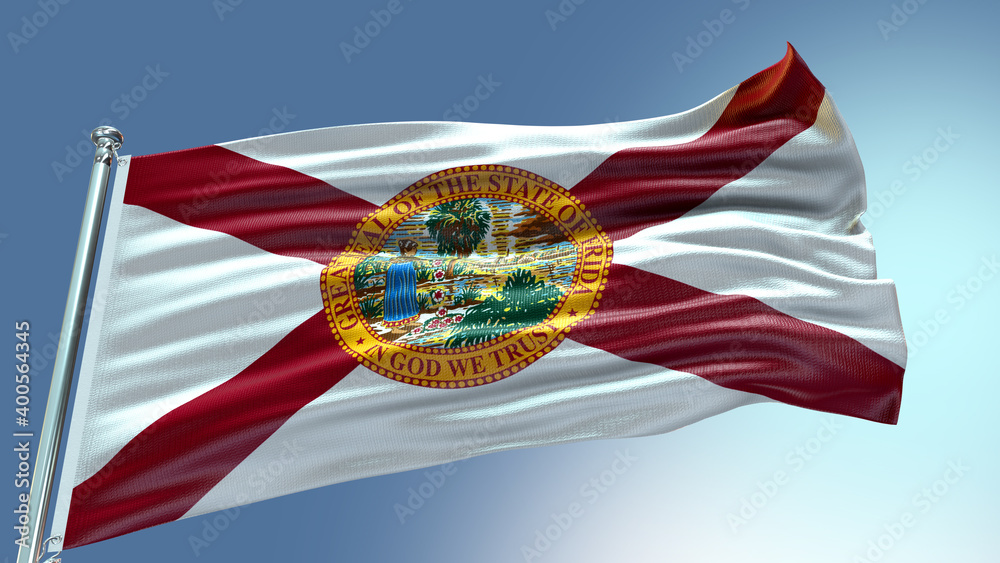 Florida flag USA State flag waving flag with texture background Stock ...