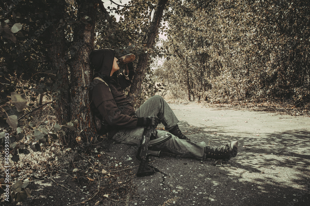 military, cosplay, war, man, military uniform, weapons, shooting ...