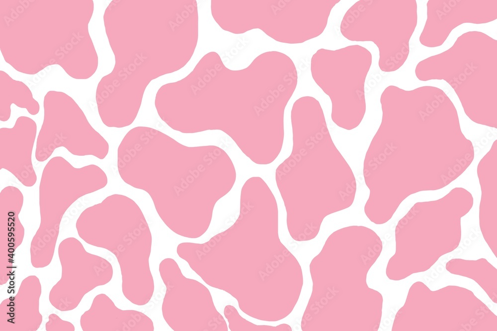 Spot cow texture pattern pink and white color wallpaper, Drawing ...