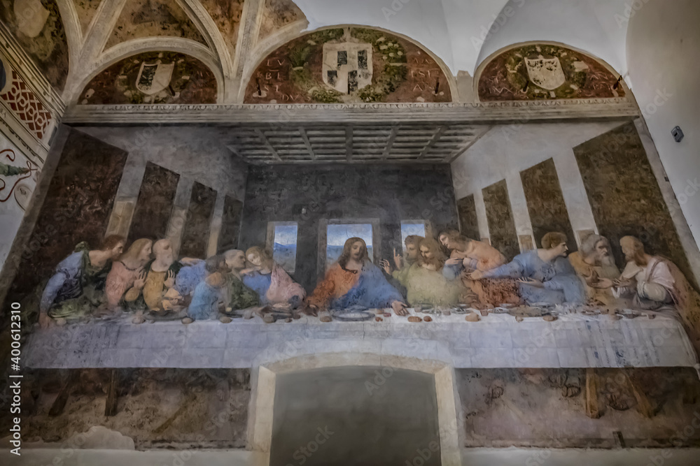 Last Supper or L'Ultima Cena - late XV century mural painting by ...