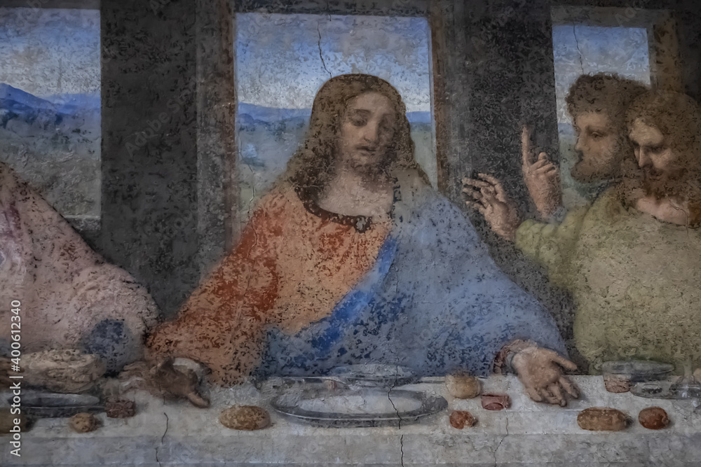 Last Supper or L'Ultima Cena - late XV century mural painting by ...