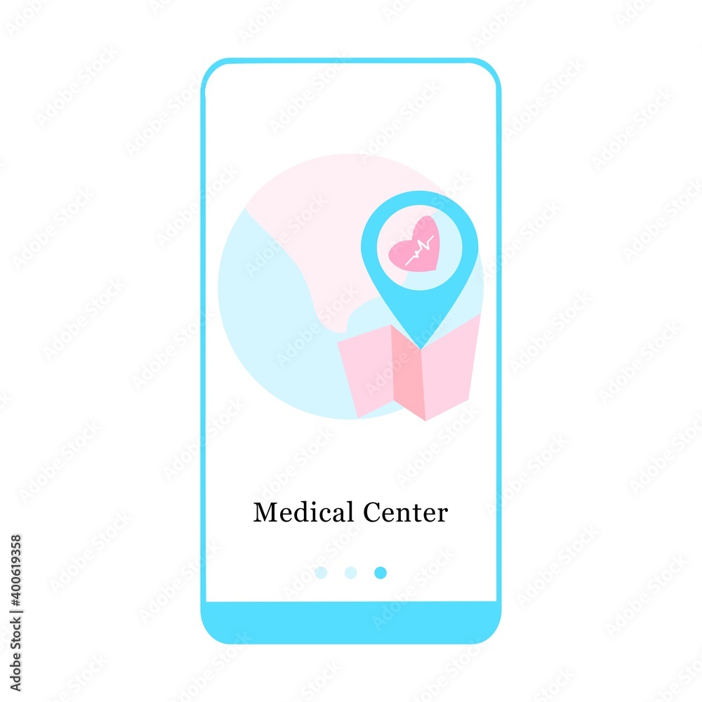 Application design for medical clinic center, hospital, online clinic ...