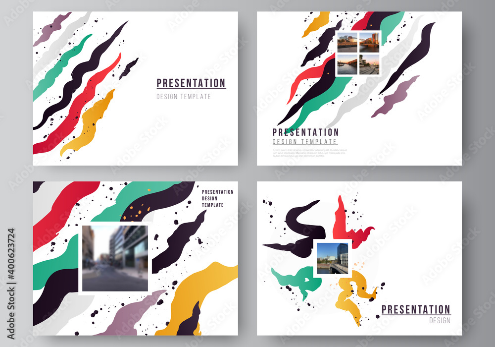 Vector layout of the presentation slides design business templates ...