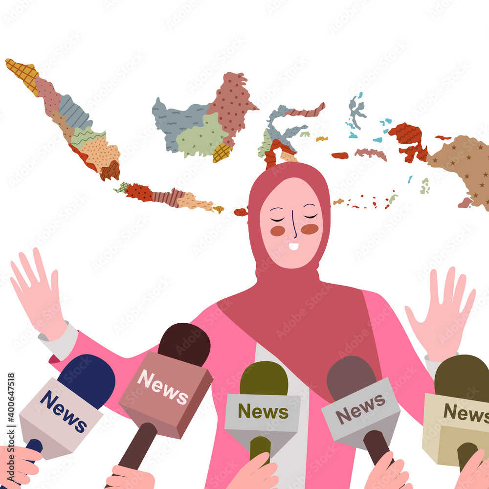 islamic women front microphone interview mass media news background of ...