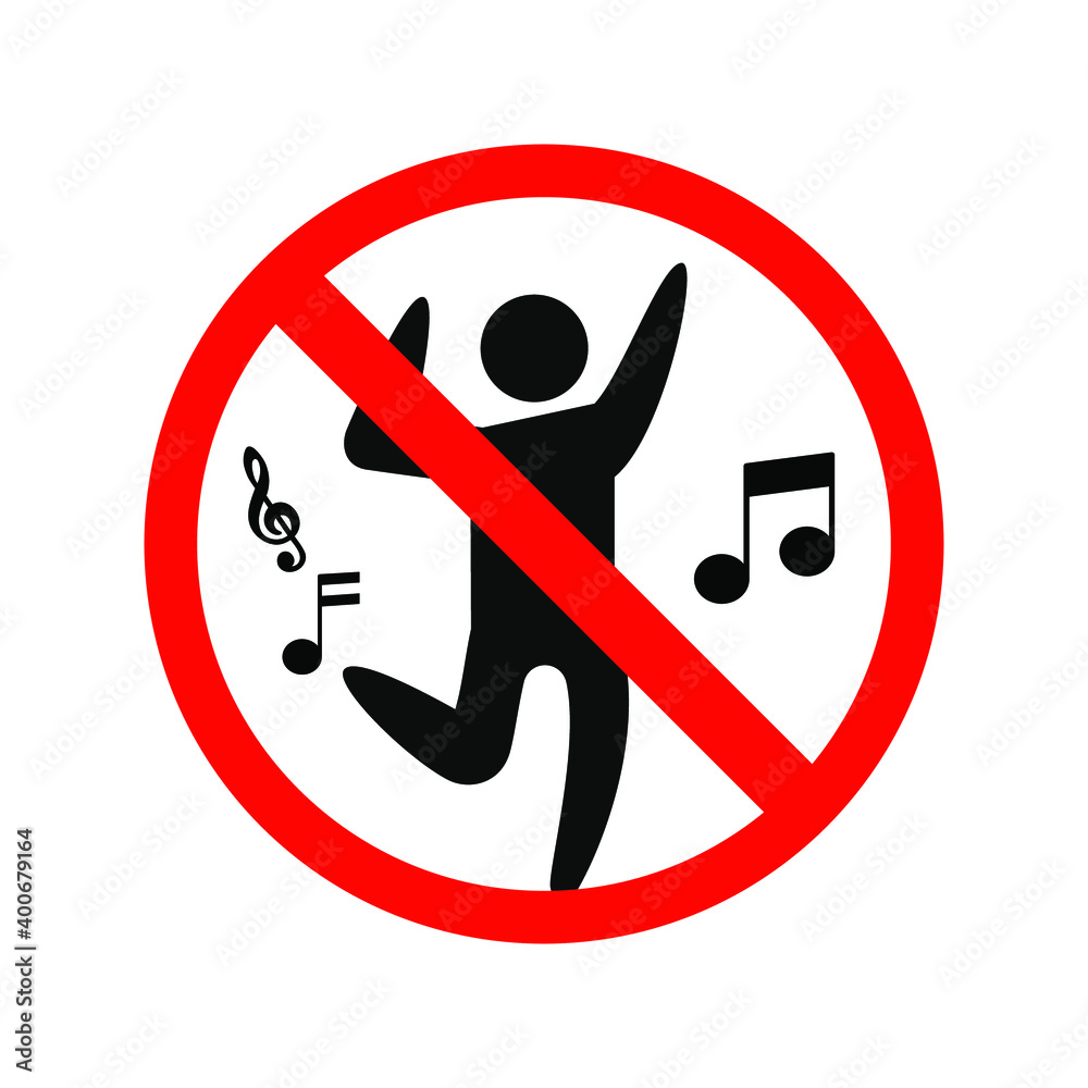 No Dancing Sign