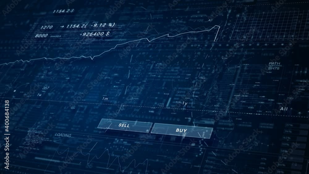 Stock market crash.Share falling down diagram.Red chart.HUD stock ...