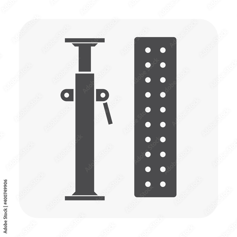 Scaffolding component icon. Consist of board decking. Also called steel ...
