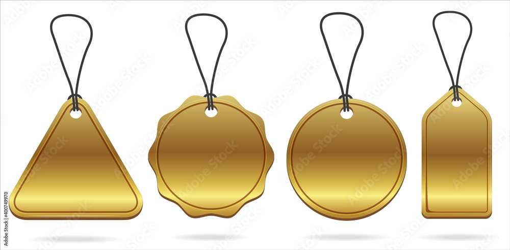 Gold price tag design set , Vector Stock Vector | Adobe Stock