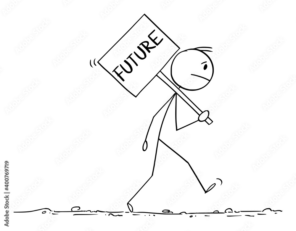 Vector cartoon stick figure illustration of stressed, frustrated, sad ...