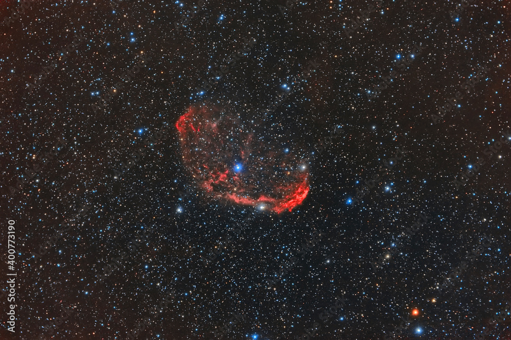 Deep space. Astrophotography of real space through a telescope. Clouds ...