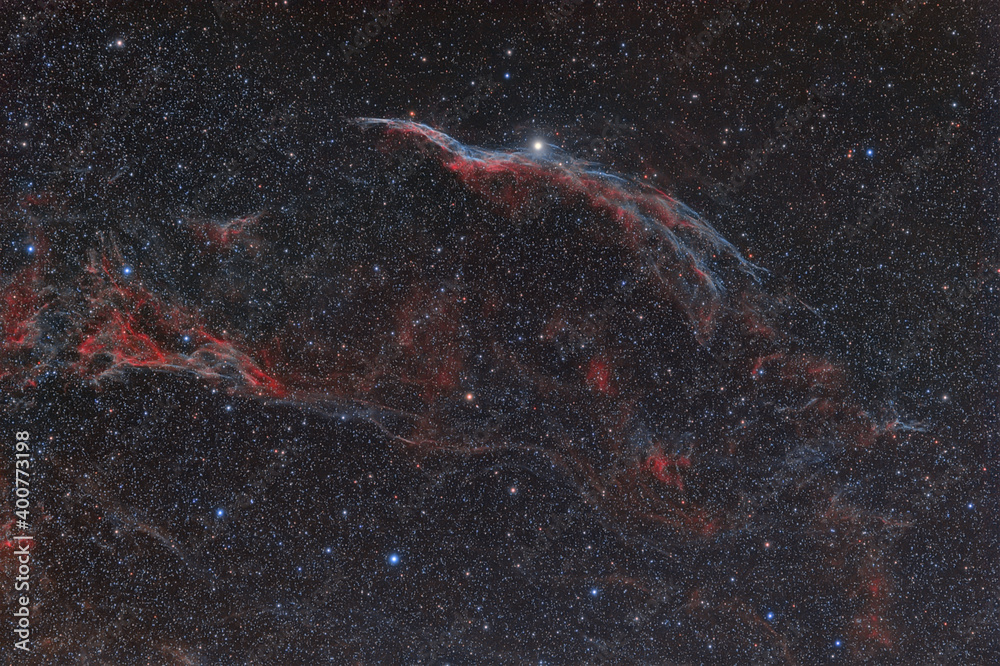 Deep space. Astrophotography of real space through a telescope. Clouds ...