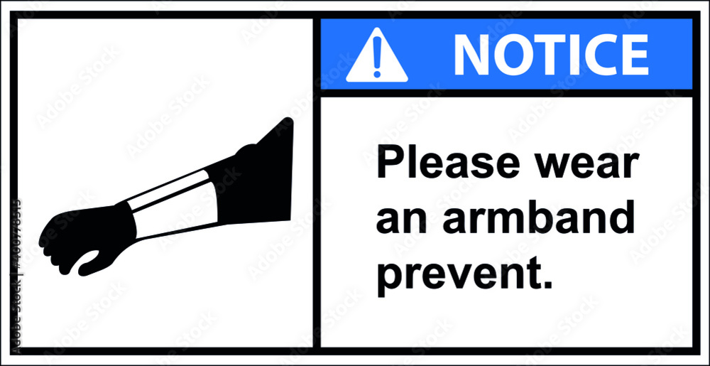 Please wear an armband prevent.,Vector,Notice Stock Vector | Adobe Stock