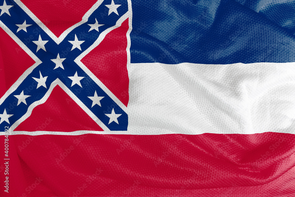 The Mississippi flag is horizontal tricolor in the colors blue (top ...