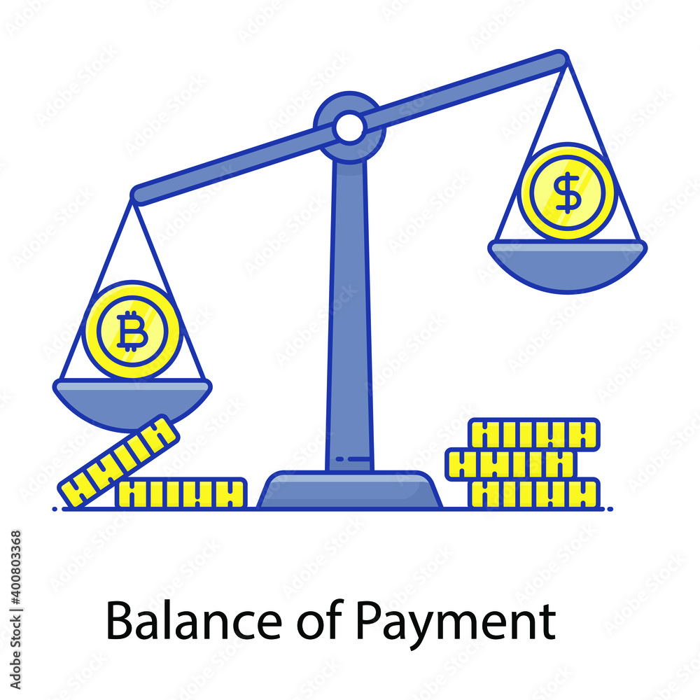 Balance of payment filled outline vector, Stock Vector | Adobe Stock