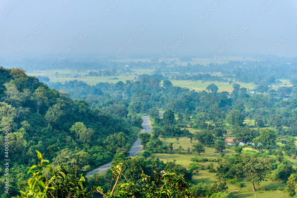 Forest landscape of Jharkhand, India. Jharkhand is a state in eastern ...
