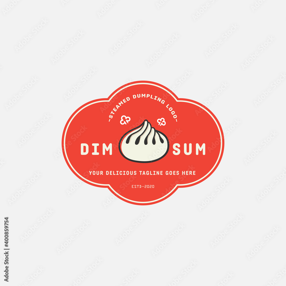 Dim sum logo design vector template. Vector label Chinese cuisine ...