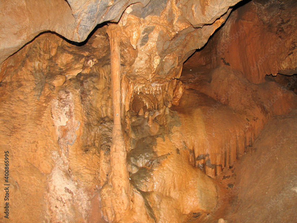 Danyang, South Korea - A formation inside Gosu Cave, a huge limestone ...