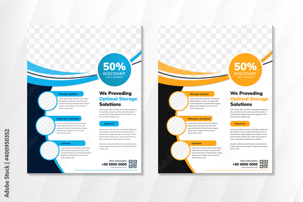 Poster we providing optimal storage solutions flyer template design ...
