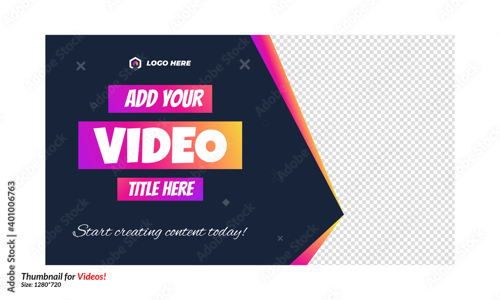 Editable Gradient video Thumbnail Design for any soical media Editable ...