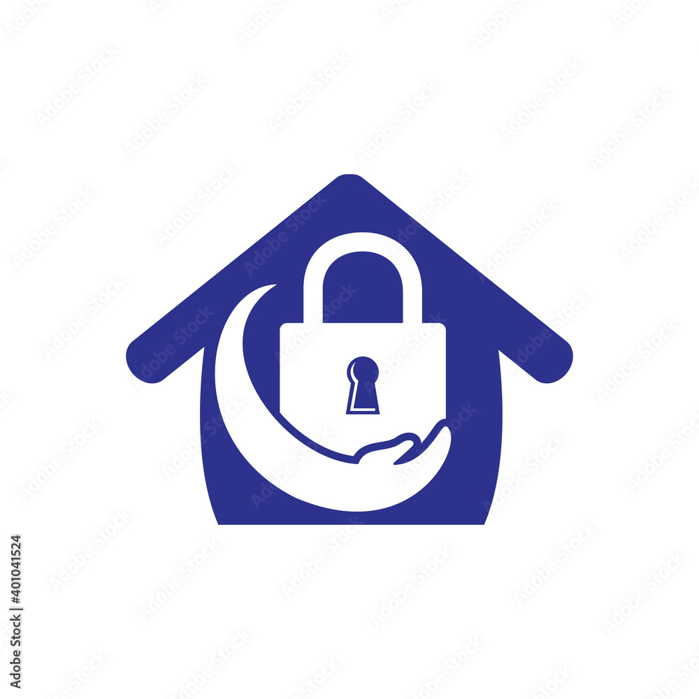 Security care vector logo design template. Vector illustration of hand ...