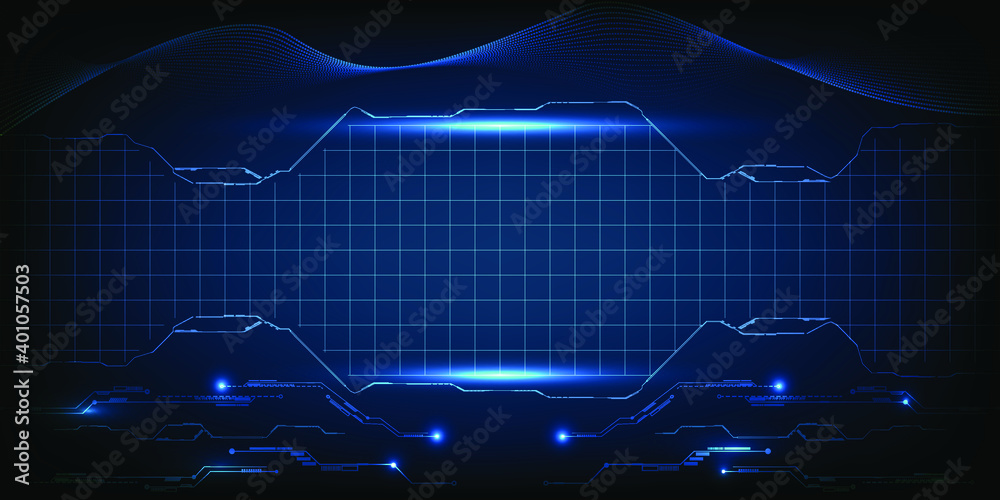 High tech digital laboratory empty stage layout.Digital futuristic ...