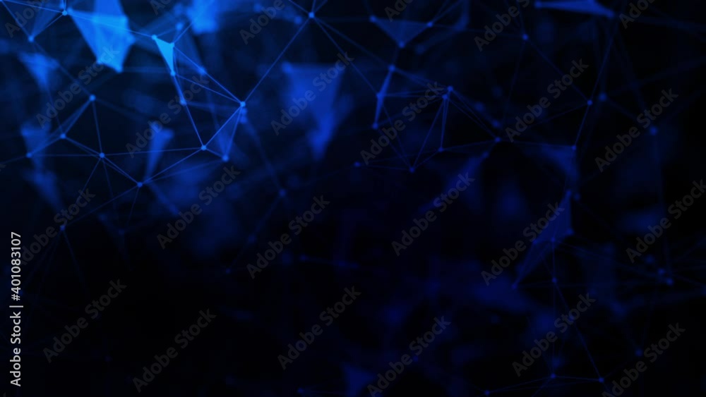 Vidéo Stock Blue abstract motion blur. Plexus background. Animation of ...