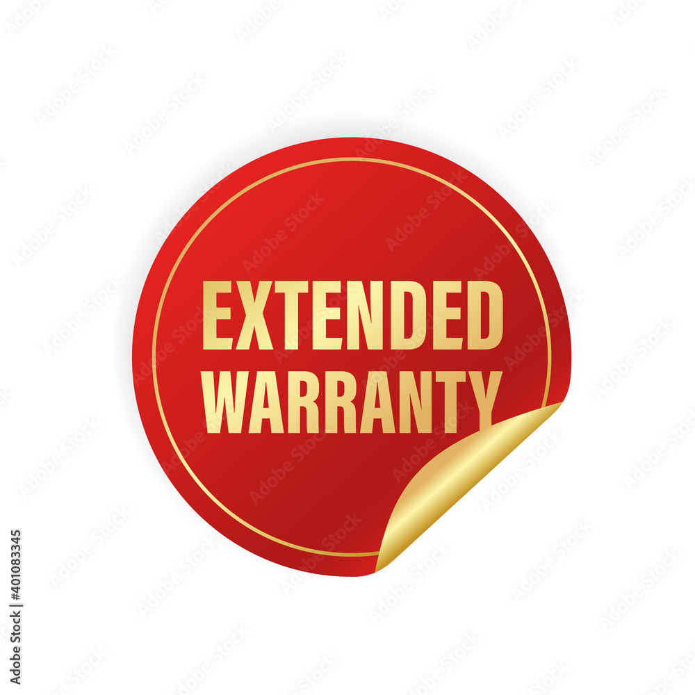 Vintage extended warranty sticker, great design for any purposes. 3d ...