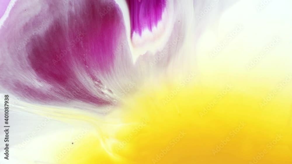 Fluid art painting video, abstract acrylic texture with flowing effect ...