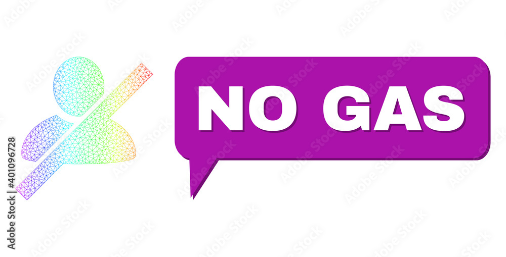 No Gas And Not Allowed Man Vector Rainbow Colored Network Not Allowed Man And Speech No Gas