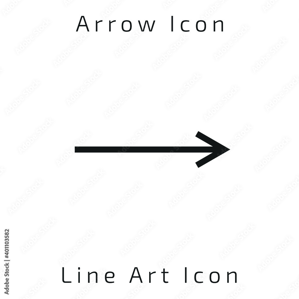 Editable Line Art Arrow Icon Using For Your Presentation, Website And ...