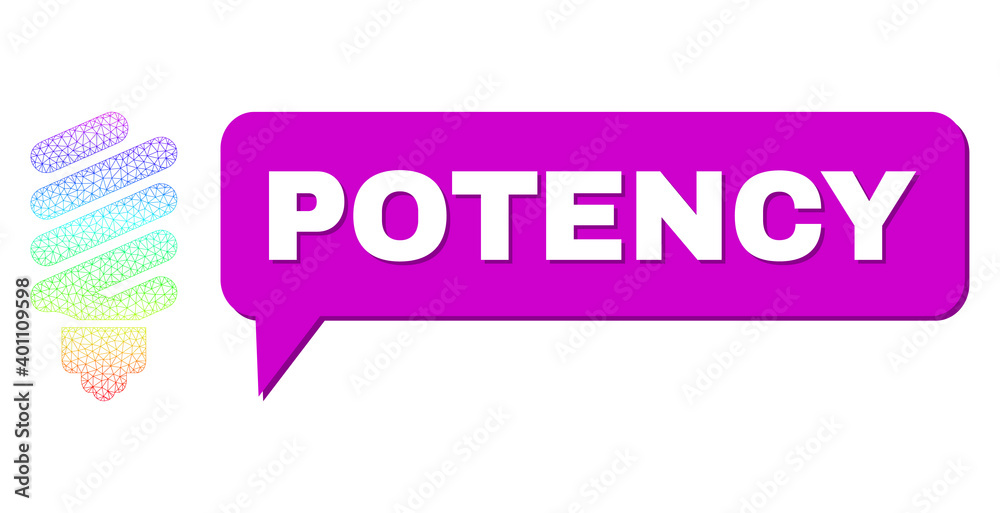 Potency and fluorescent bulb vector. Rainbow colorful net fluorescent ...