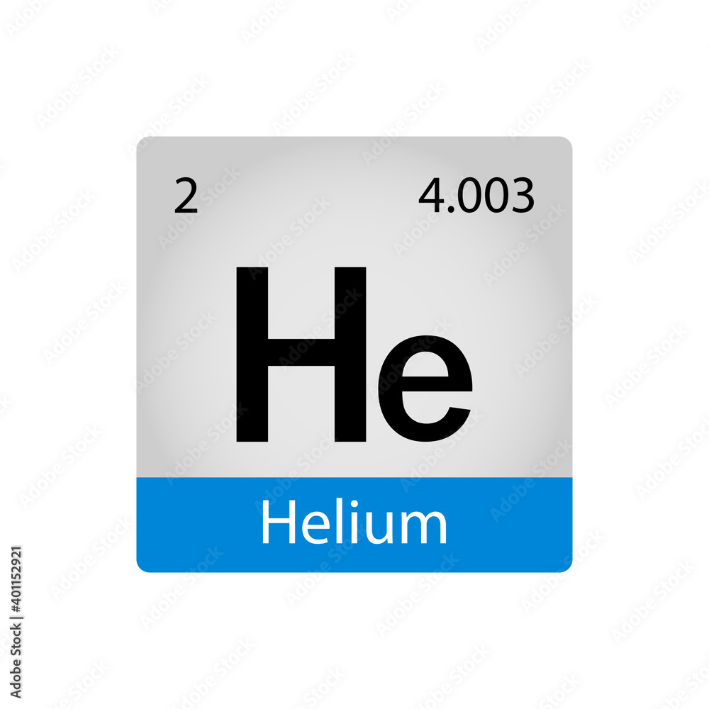 Helium element periodic table. Chemistry concept. Vector illustration ...