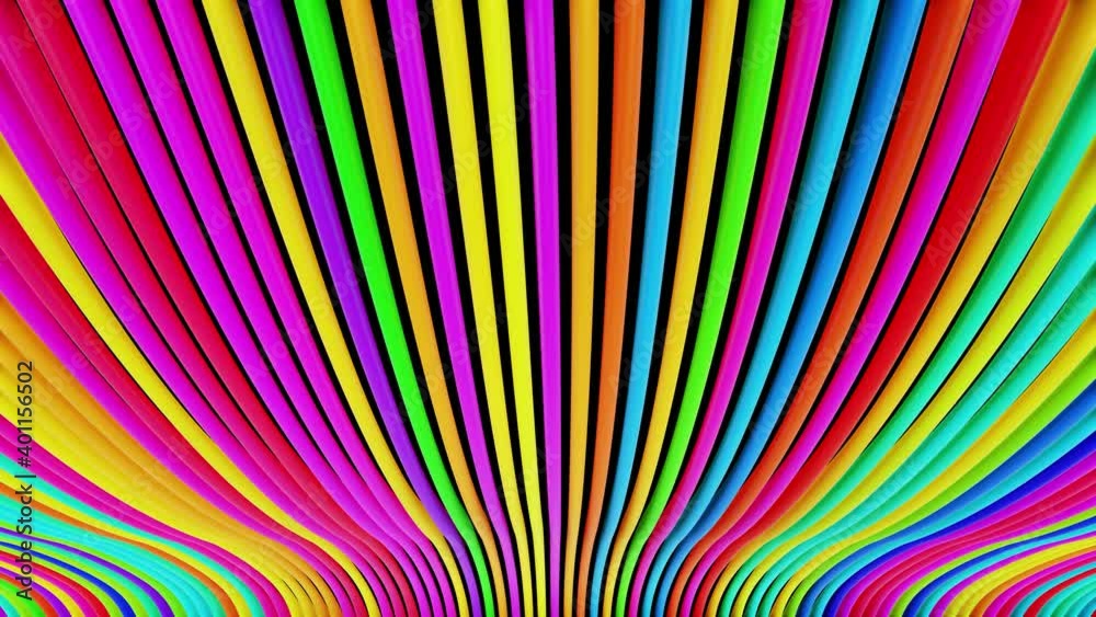 abstract geometric looped bg with multicolor curved tubes form stripe ...