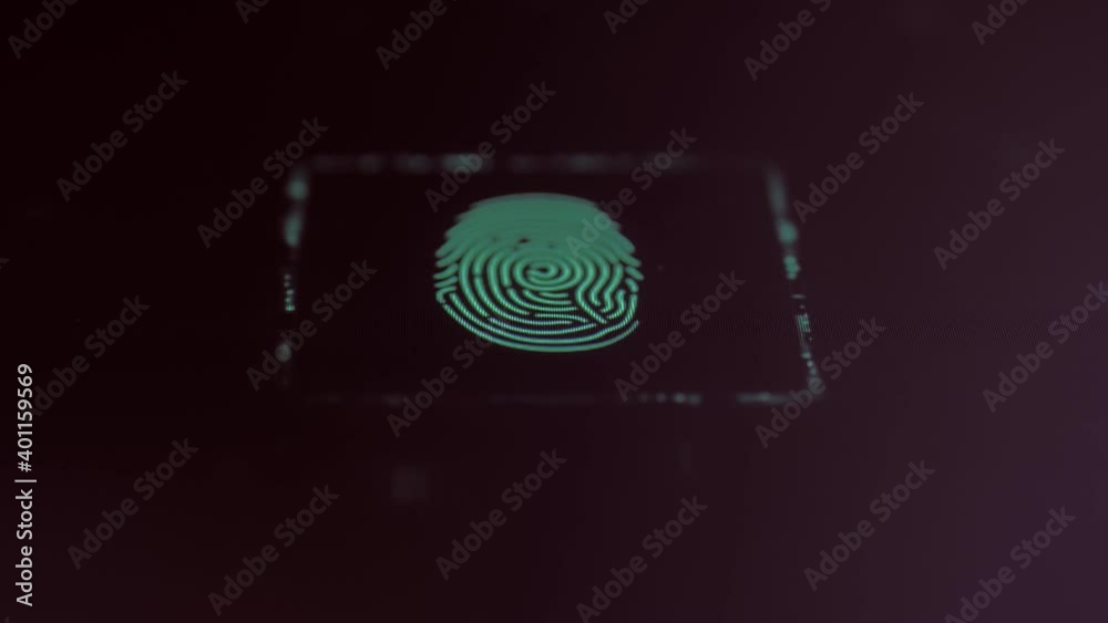 A human finger turns on the touch screen button and activates a ...