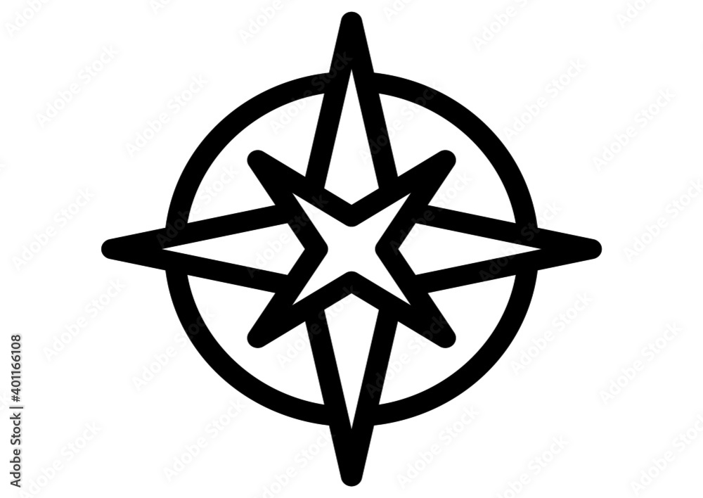 wind, rose icon for apps and website Stock Vector | Adobe Stock