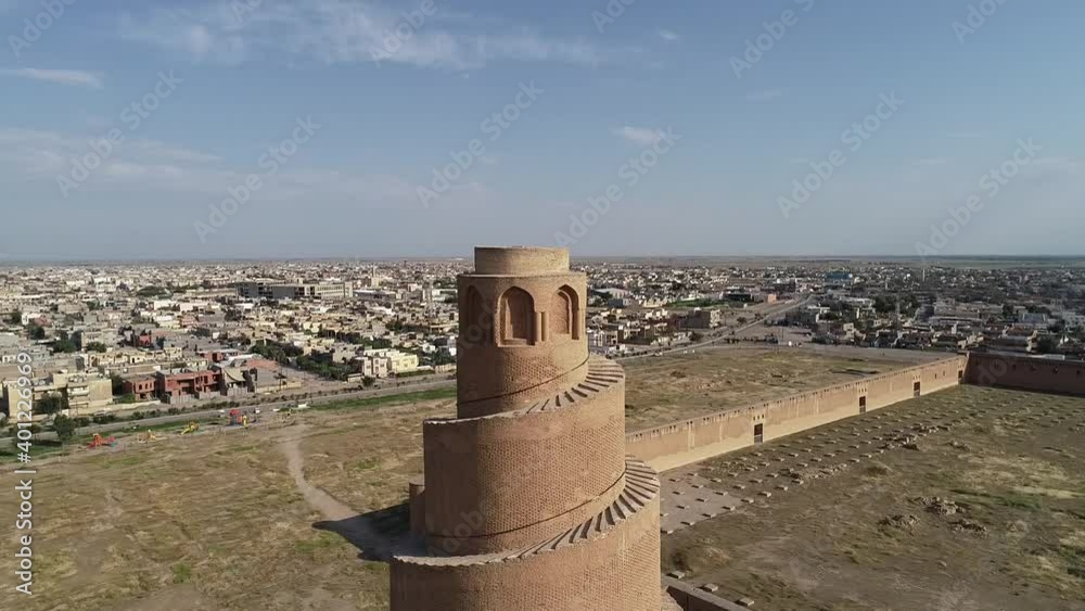 The Great Mosque of Samarra was commissioned in 848 and completed its ...