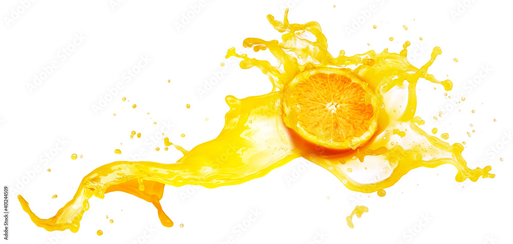 orange splash isolated Stock Photo | Adobe Stock