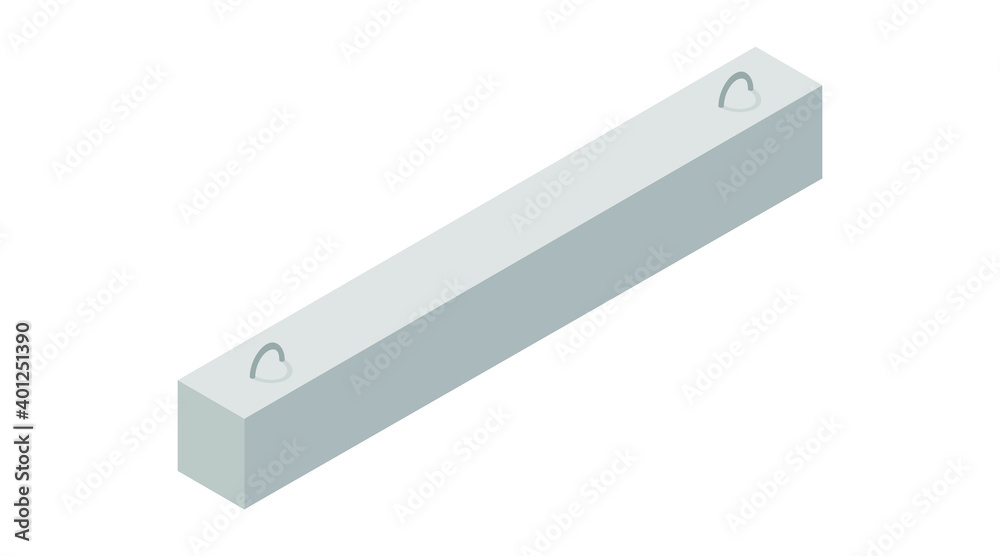 Vector illustration concrete lintel isolated on a white background ...