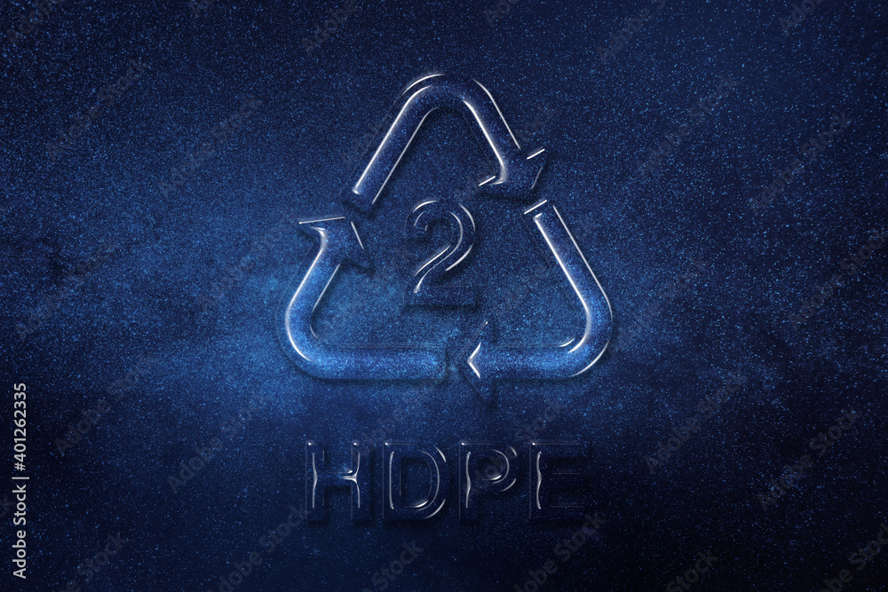 HDPE, Plastic recycling symbol HDPE 2 Stock Illustration | Adobe Stock