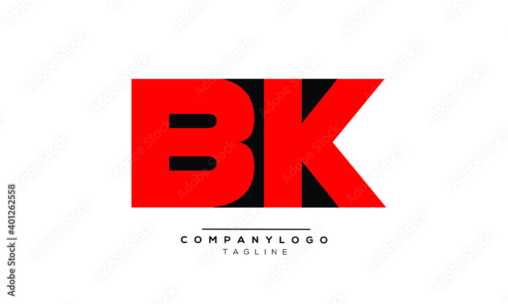 BK icon monogram letter text alphabet logo design Stock Vector | Adobe ...