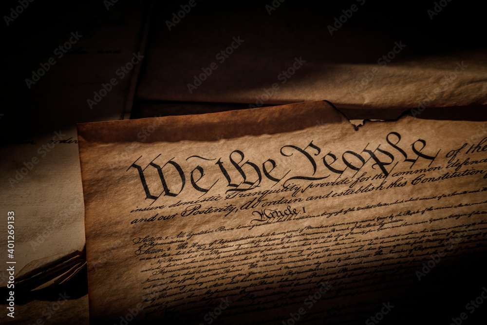 Preamble to the United States Constitution Stock Photo | Adobe Stock