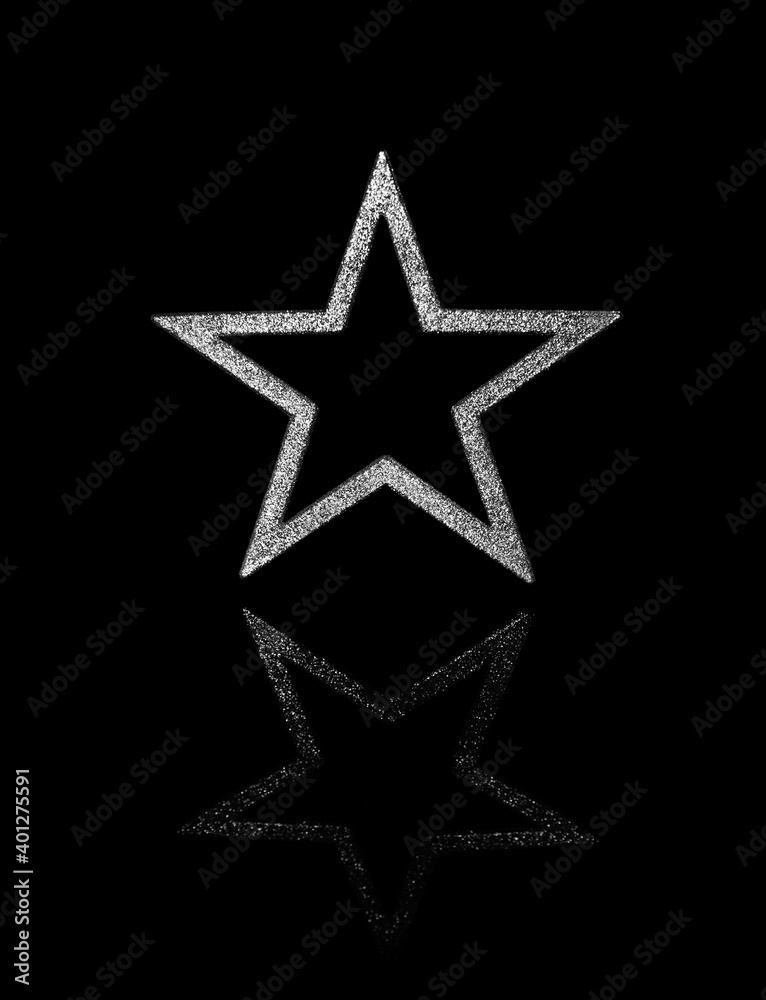 Silver Glitter Star