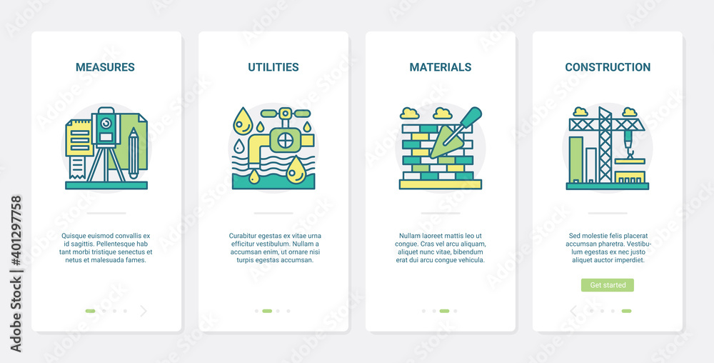 Utilities public service, materials and building measures vector ...