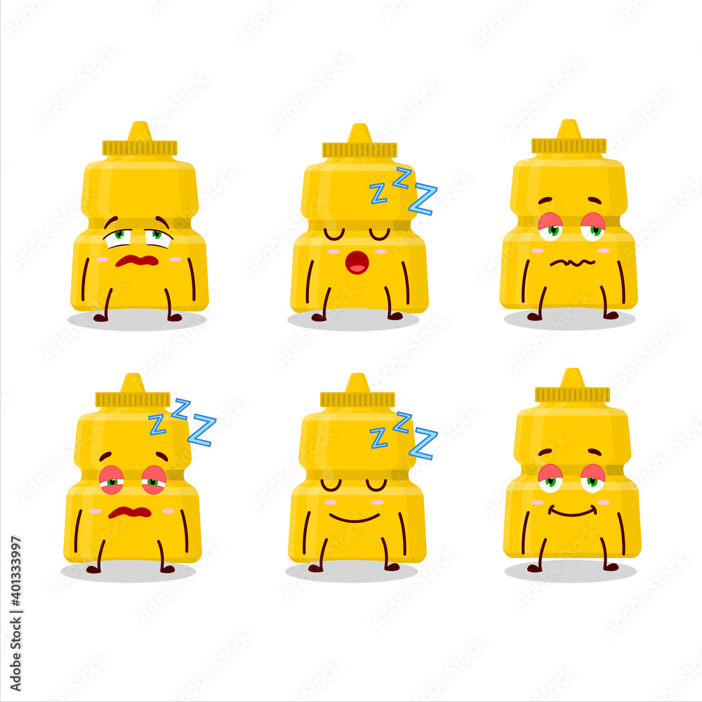 Cartoon character of mustard with sleepy expression Stock Vector ...