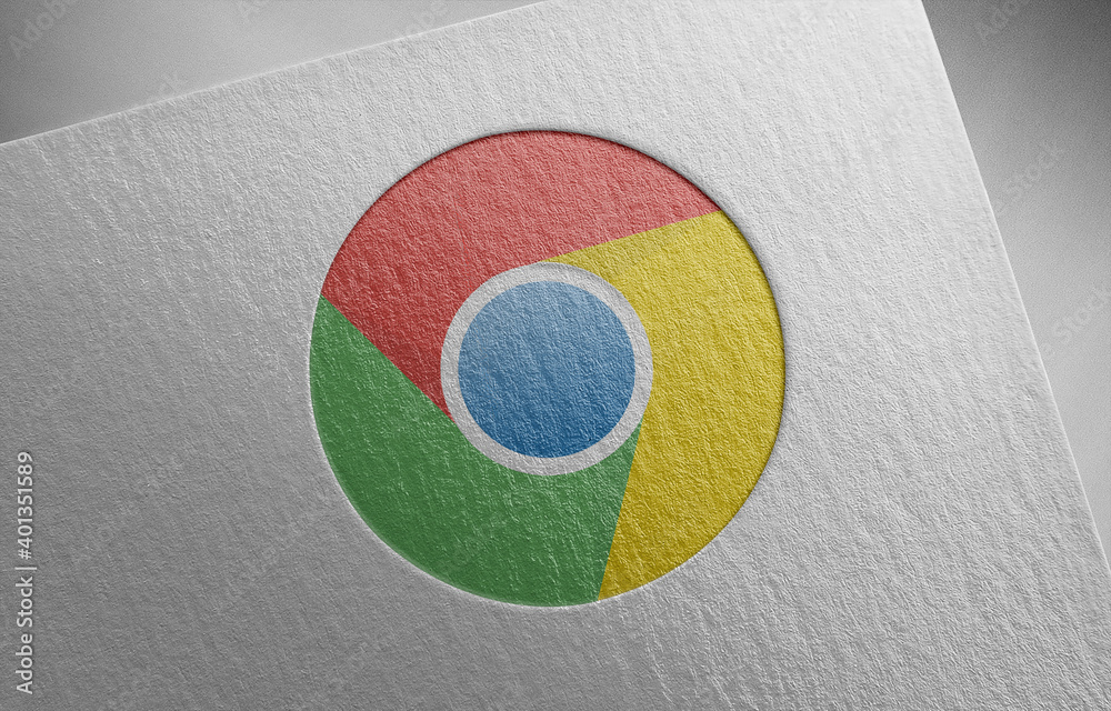 Google chrome logo icon paper texture Stock Photo | Adobe Stock