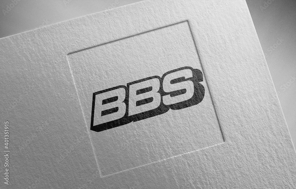 BBS logo icon paper texture Stock Photo | Adobe Stock
