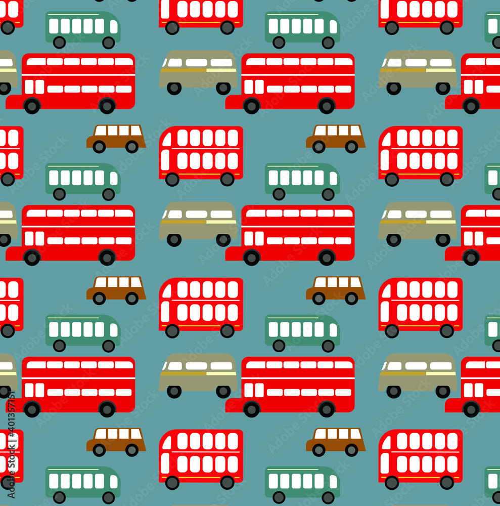 vector pattern set of buses. pattern from a set of buses of different ...